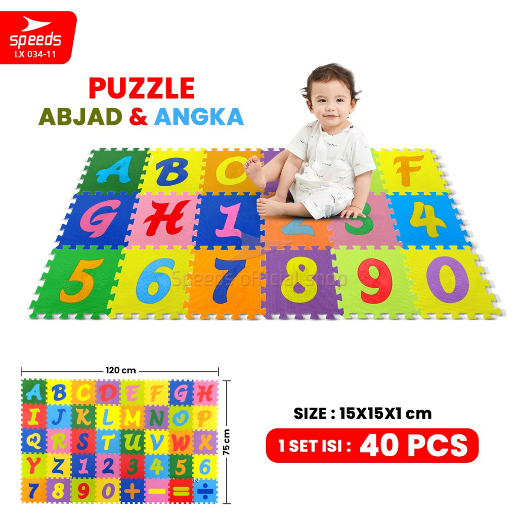 Jual SPEEDS Evamat 60x60cm Matras Puzzle Karpet Puzzle Matras Eva Alas ...