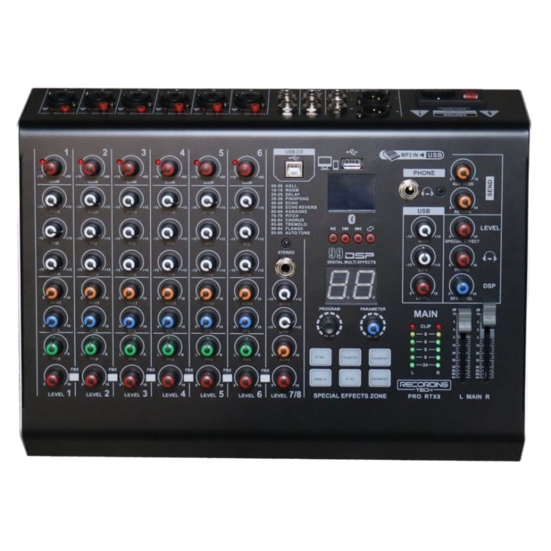 Jual Recording Tech PRO-RTX8 - Podcasting Mixer with Bluetooth and DSP ...