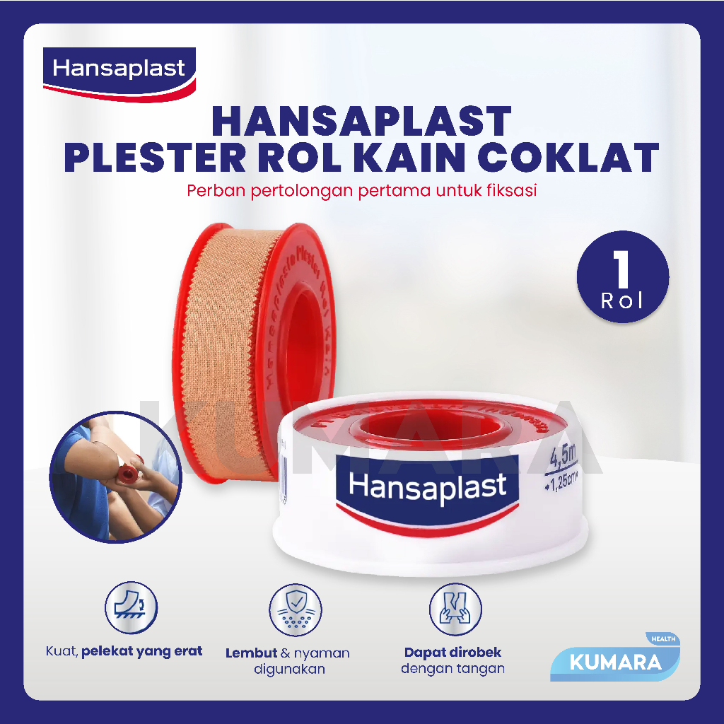 Jual HANSAPLAST - Plester Rol Kain / Plester Kain Coklat per Rol ...