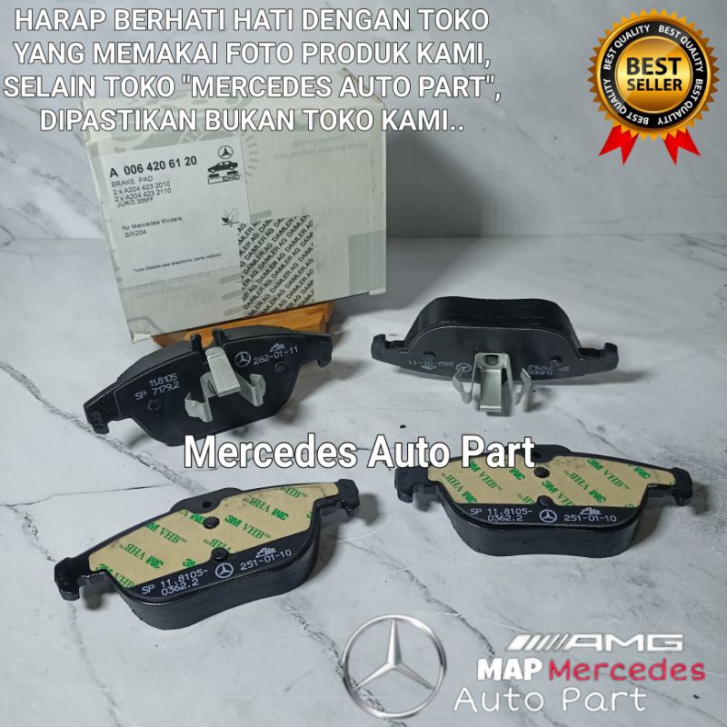Jual BRAKE PAD KAMPAS REM BELAKANG W204 W212 MERCEDES BENZ A0064206120 ...