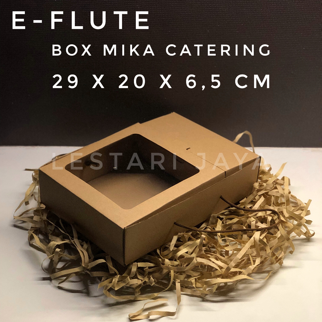 Jual Box Kardus E-Flute Coklat Untuk Packaging Hampers Snack Box Nasi ...