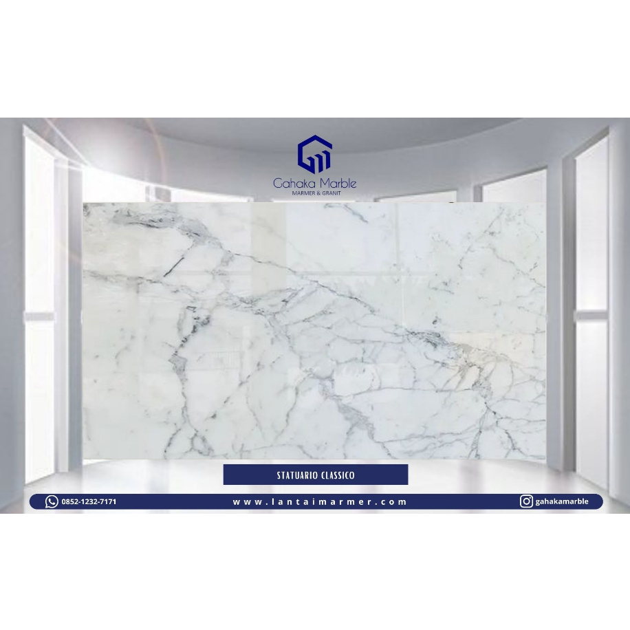Jual Marmer Statuario Clasico | Import White Marble | Marmer Putih ...