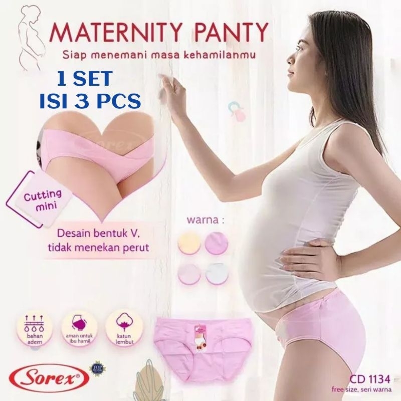 Jual Isi 3 PCS CD Hamil Sorex 1134 Maternity Panty / Celana Dalam Hamil | Shopee Indonesia