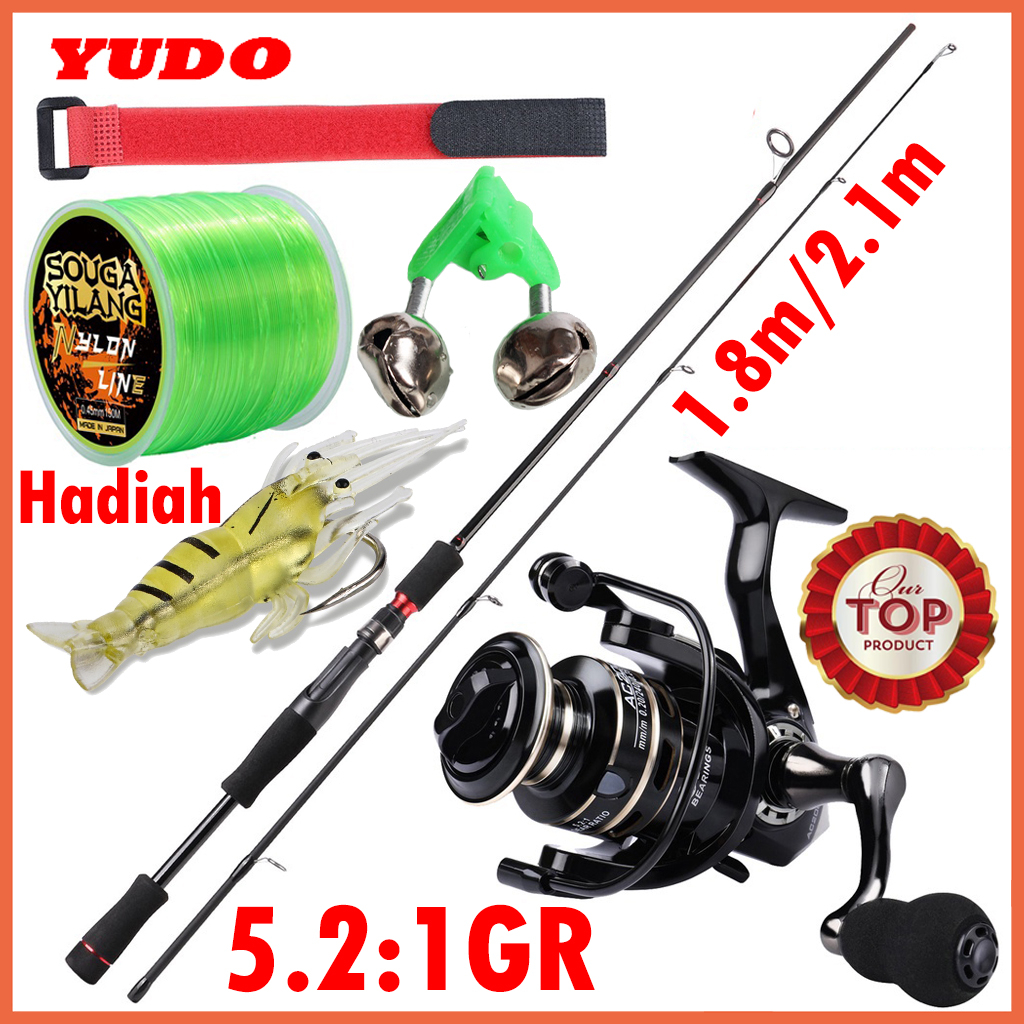 Jual Joran Pancing Set 1.8M 2.1M Fishing Rod And 3000 Series Spinning ...