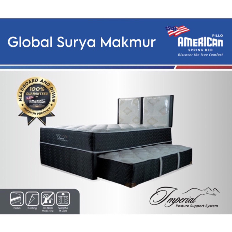 Jual Kasur American Pillo Full Set 2 in 1 Type Imperial Posture Support ...