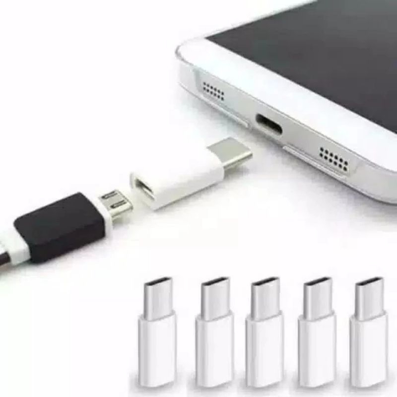 Jual ADAFTER MICRO USB TO TYPE-C/SAMBUNGAN CAS MICRO KE TYPE-C/BERKAH ...