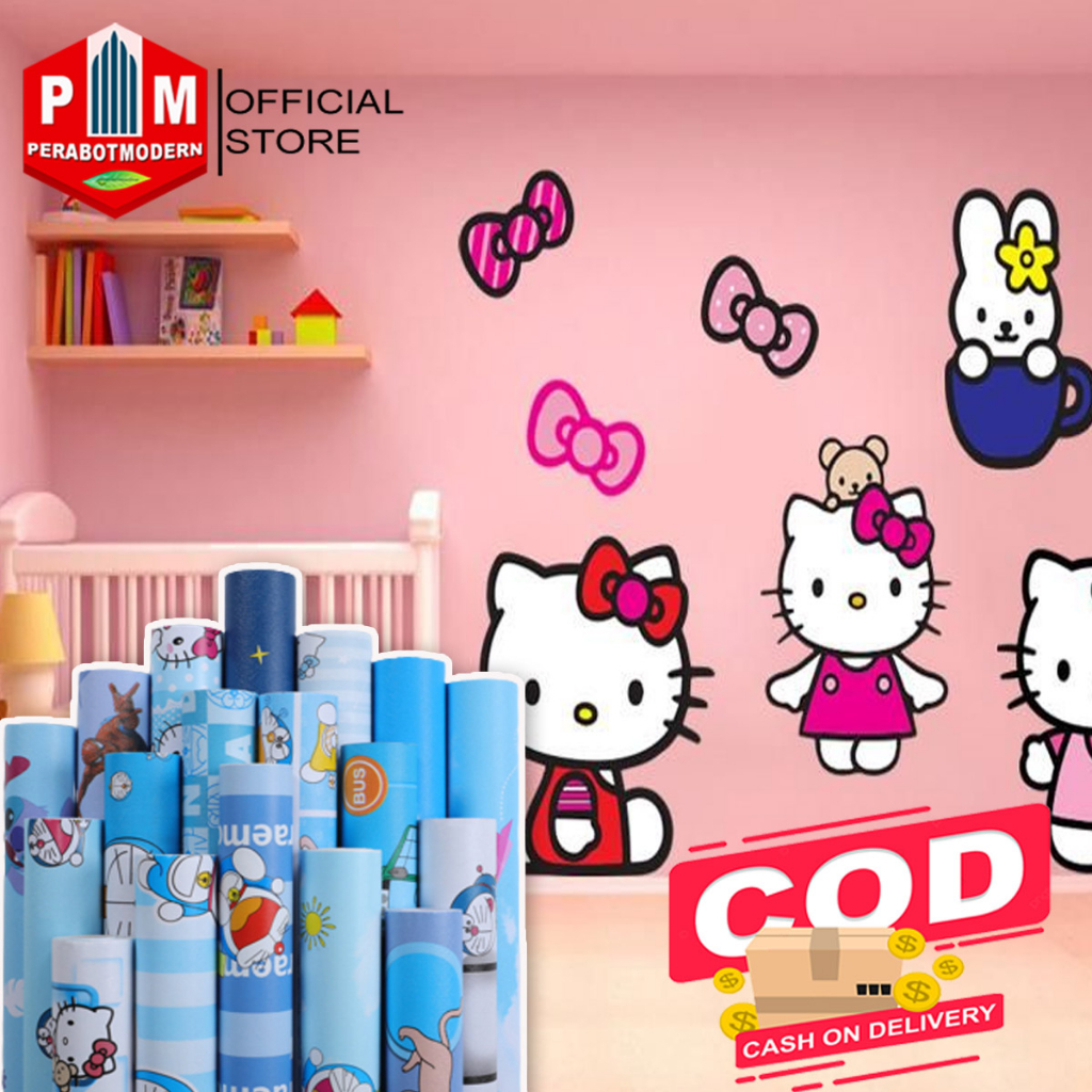 Jual Wallpaper Dinding Karakter Doraemon 45Cm x 8M / Wallpaper Dinding Dekorasi Karakter ...