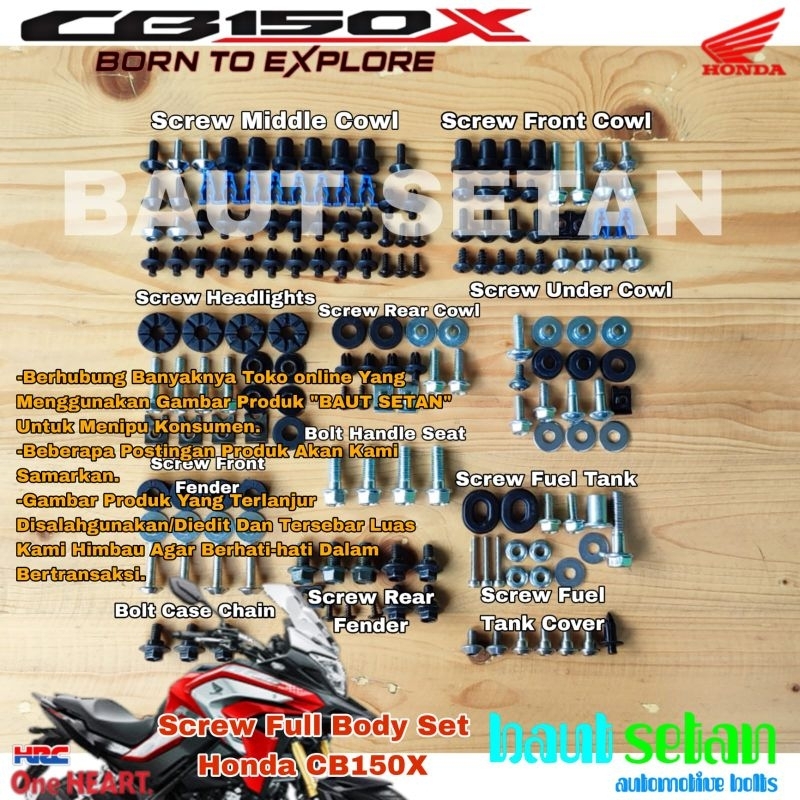 Jual Baut Full Body Honda CB150X | Shopee Indonesia