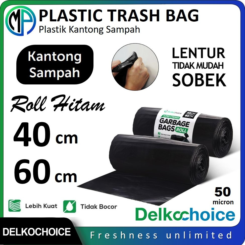 Jual Kantong Kresek Plastik Sampah Per-Roll / Plastic Trash Bag / Garbage Bags Hitam Tebal ...