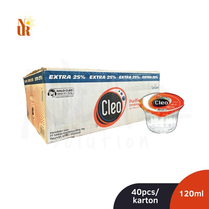 Jual Cleo Cup 120ml x 40pcs [Karton] / Air Mineral | Shopee Indonesia