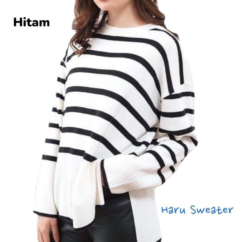 Jual Haru Knit Sweater rajut Korea setrip | Shopee Indonesia