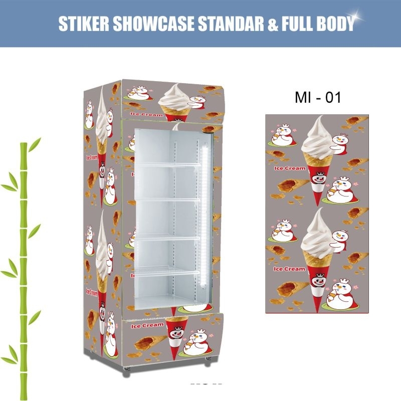 Jual stiker showcase / lemari pendingin motif full body motif es cream ...