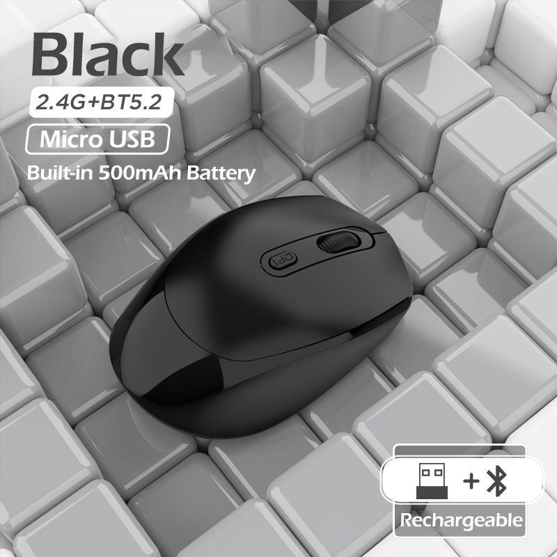 Jual Silent Wireless Mouse Rechargeable 1600 DPI RGB Macaron Mouse ...