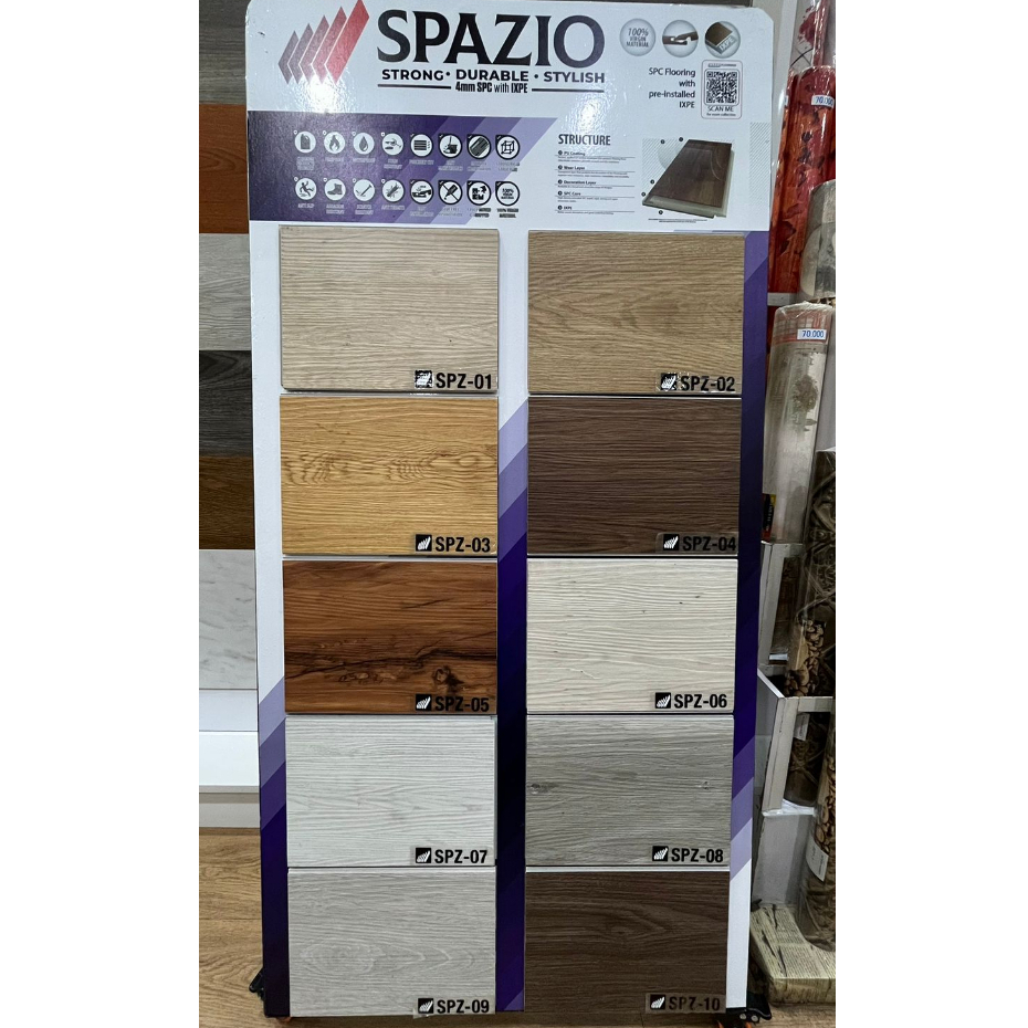 Jual SPC Flooring SPAZIO 5mm / SPC LANTAI KAYU SISTEM CLICK / Vinyl ...