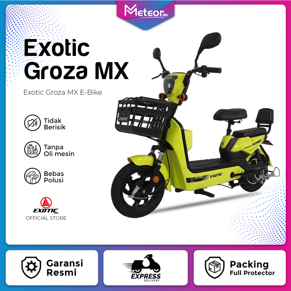 Jual EXOTIC Groza MX Sepeda Listrik GARANSI RESMI Yellow 500 Watt ...