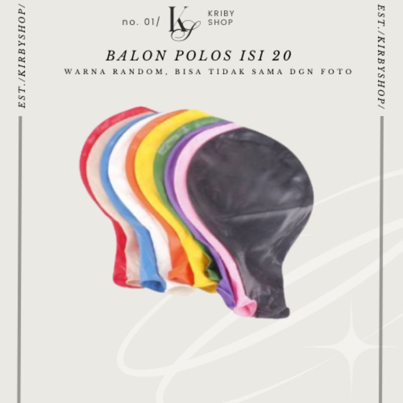 Jual balon polos isi 20 pcs | Shopee Indonesia