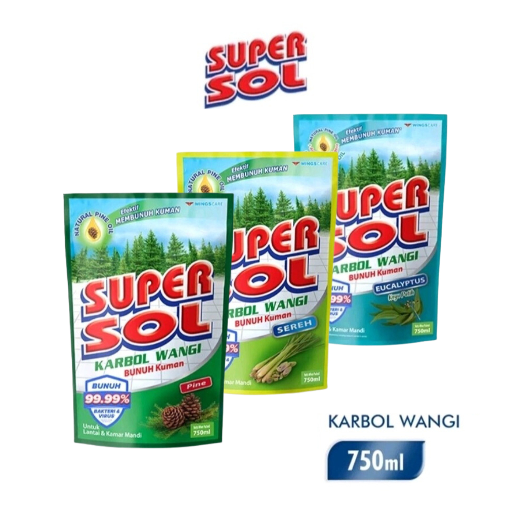 Jual SUPERSOL Karbol Wangi Pouch 750ml | Shopee Indonesia