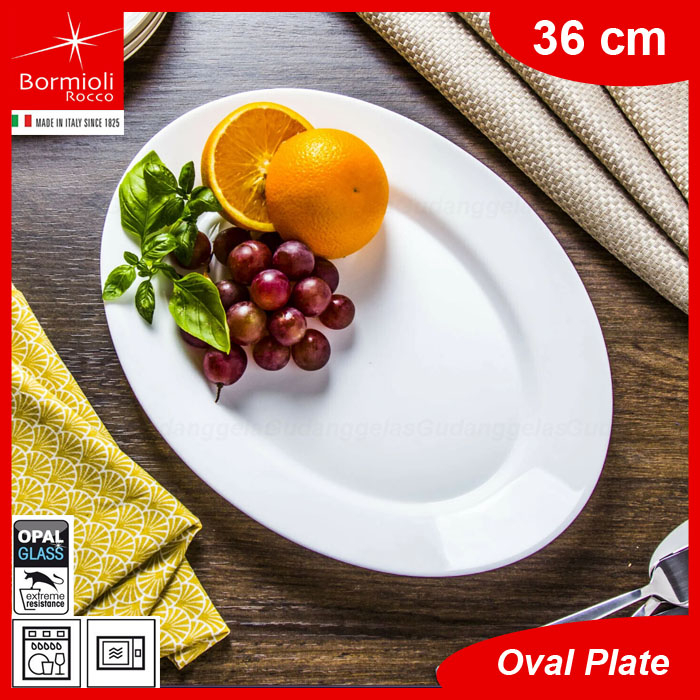 Jual Bormioli Rocco Piring Oval Putih/Piring Oval/Piring Oval Saji ...