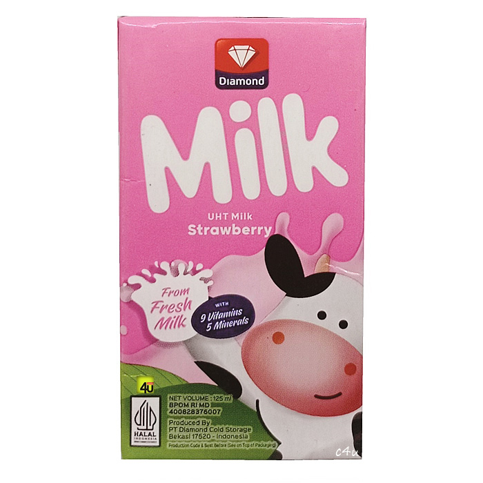 Jual Diamond Uht Milk Strawberry 125ml | Shopee Indonesia