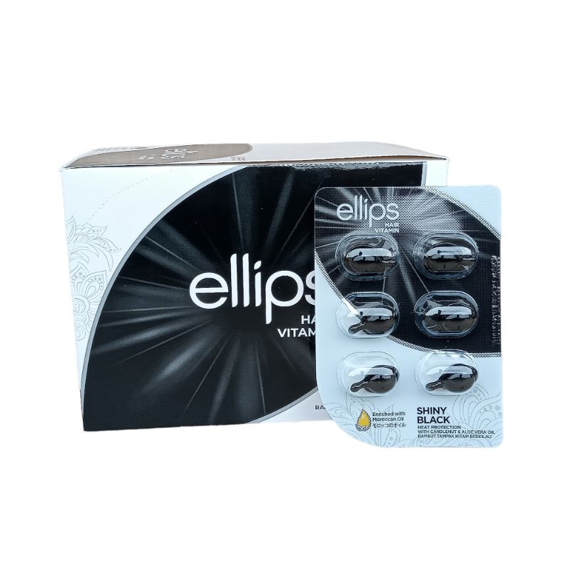 Jual ELLIPS HAIR VITAMIN MOROCCAN OIL SHINY BLACK SACHET | Shopee Indonesia