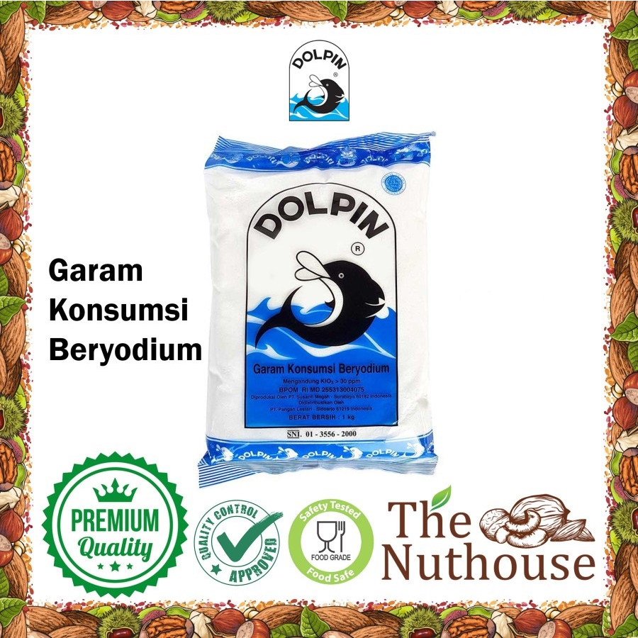 Jual Dolphin Salt / Garam Konsumsi Beryodium 1kg 1000gr / 500gr [Halal ...