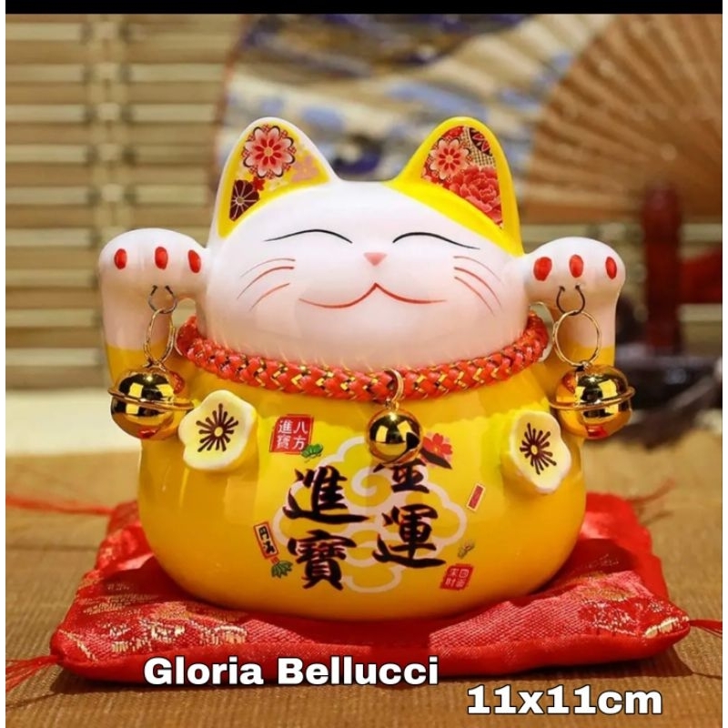 Jual pajangan maneki neko japan lucky cat patung kucing hoki bawa ...