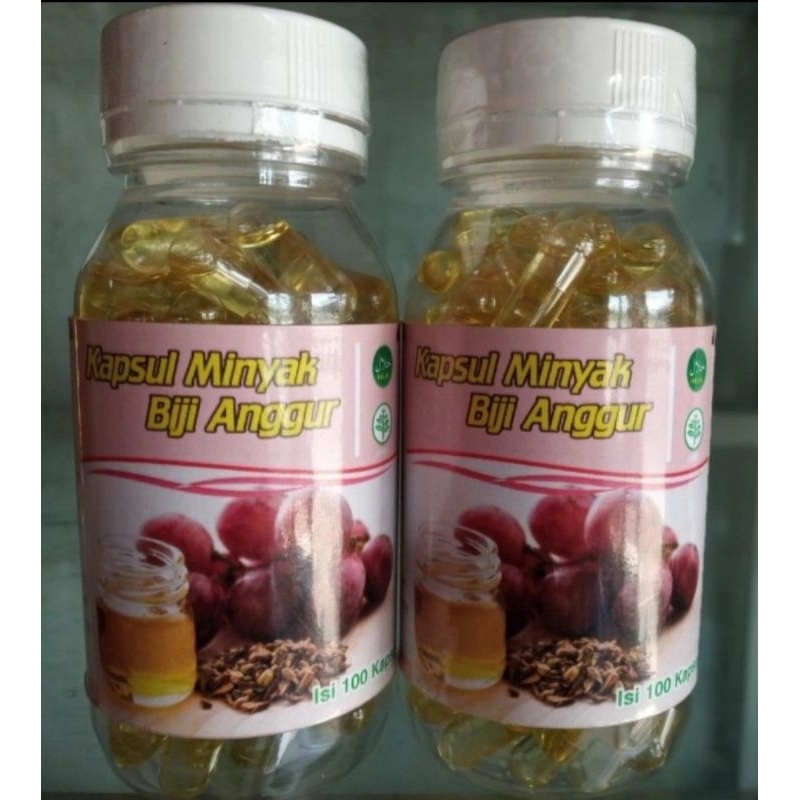 Jual obat herbal kapsul minyak biji anggur isi 100 kapsul khasiat ampuh ...