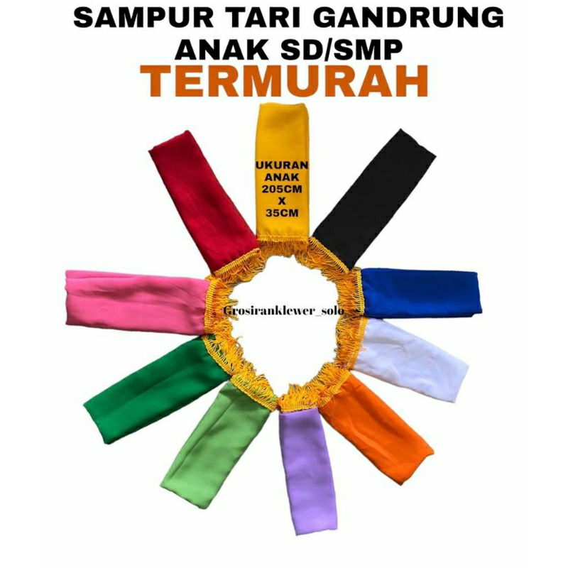 Jual SAMPUR TARI Murah / Slendang tari remo / Selendang tari gandrung ...