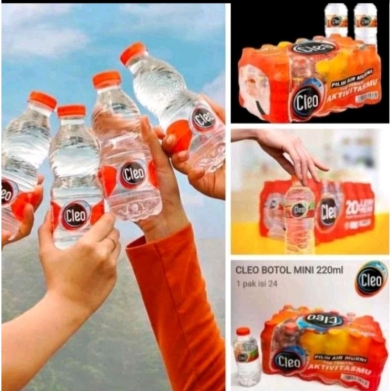 Jual Cleo Air Mineral 220Ml isi 24 pcs | Shopee Indonesia