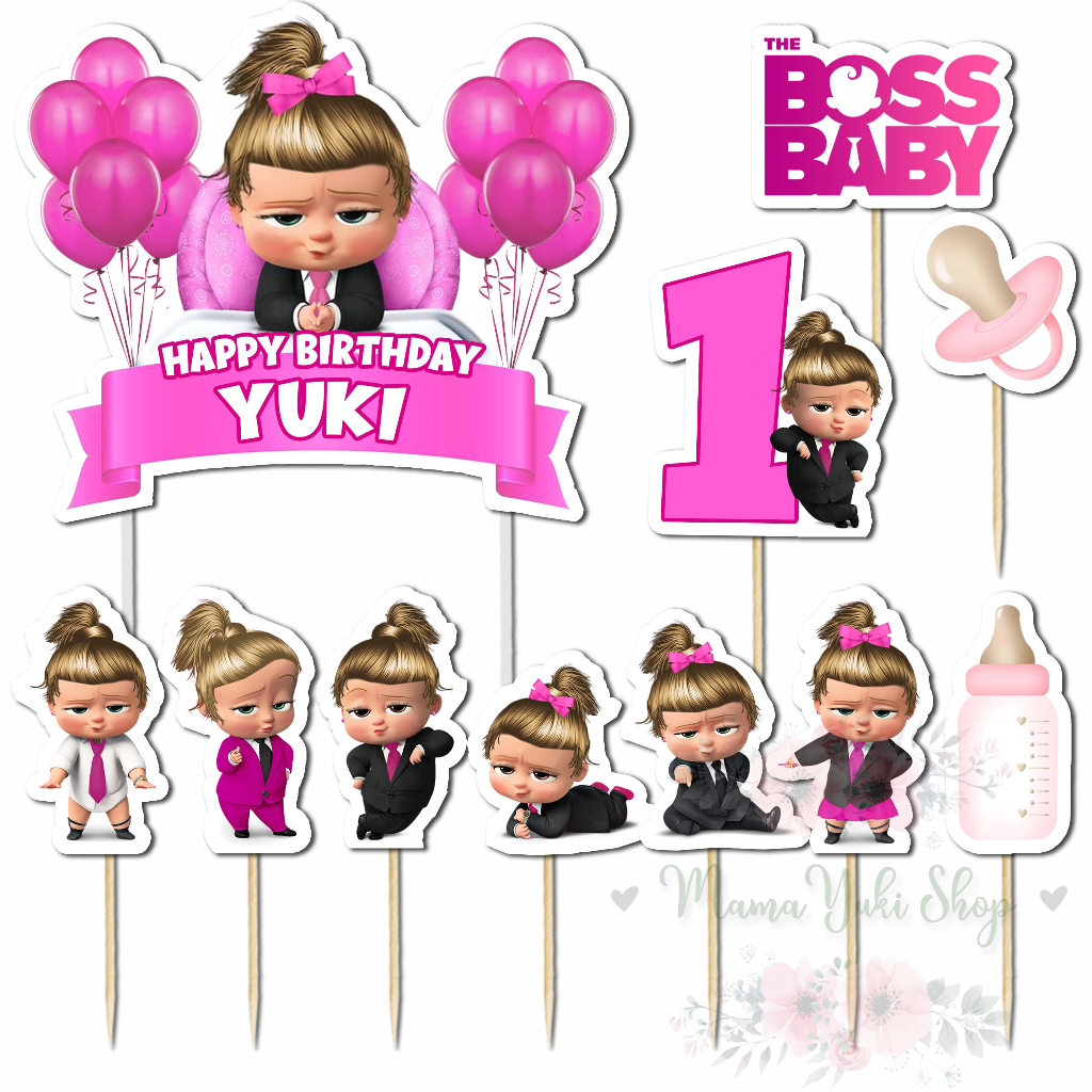 Jual Topper Cake Hiasan Kue Ulang Tahun karakter THE BOSS BABY GIRL ...