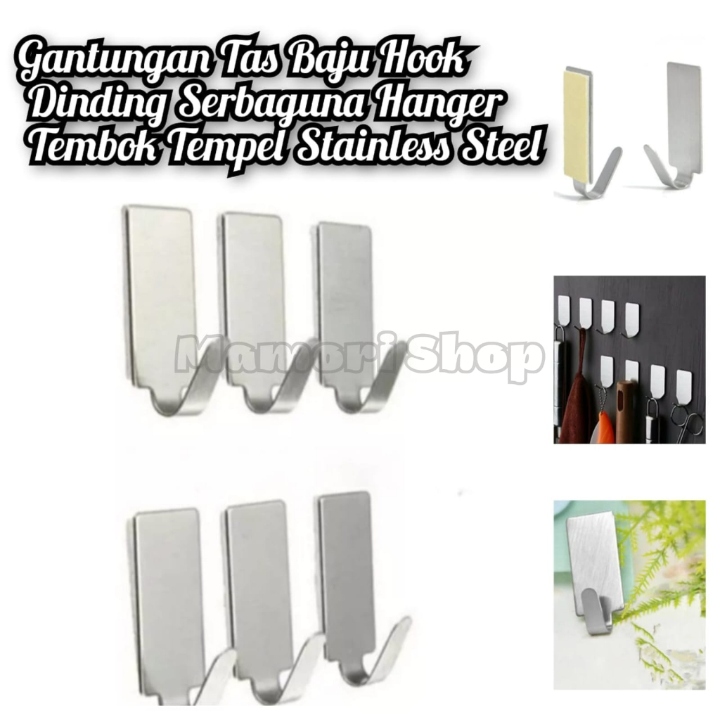 Jual [Mamori Shop] Hook besi murah gantungan besi gantungan baju besi ...