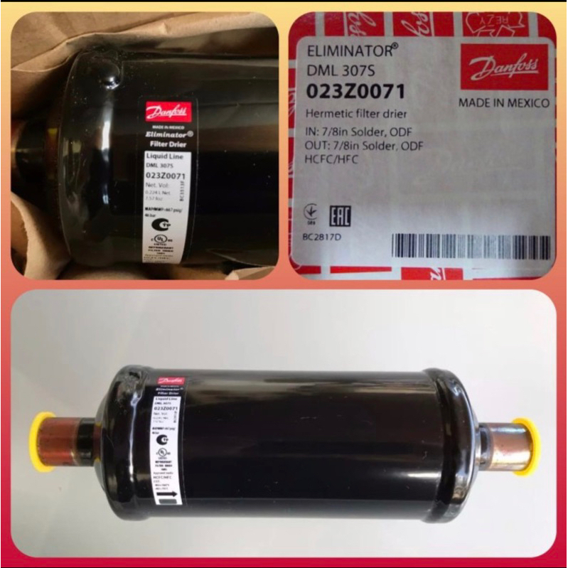 Jual DANFOSS DML 307S / DCL 307S ( 7/8” ), Eliminator hermetic filter drier model las | Shopee ...