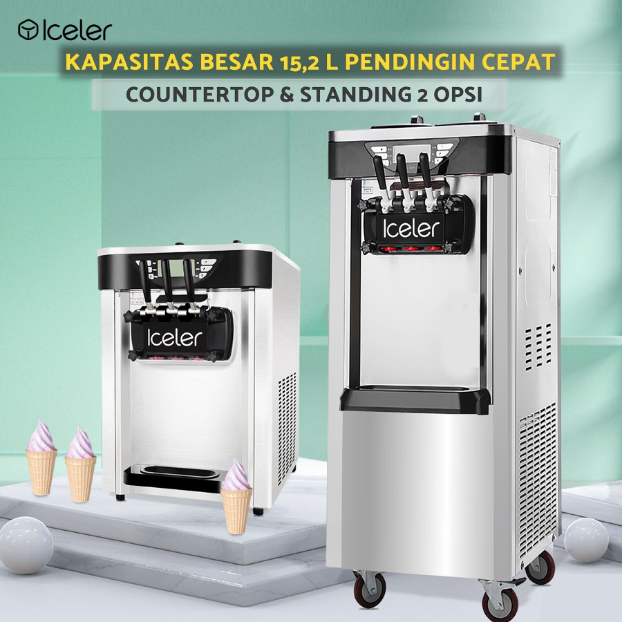 Jual Iceler Mesin Es Krim Soft Ice Cream Maker 3 Tuas Classic Series ...