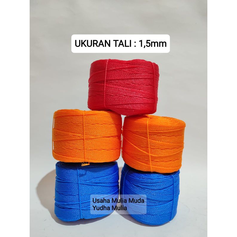 Jual TALI TAMBANG / TALI TAMPAR CAP RODA IKAN UKURAN TALI 1,5mm ( BENANG ) ±250MTR | Shopee ...