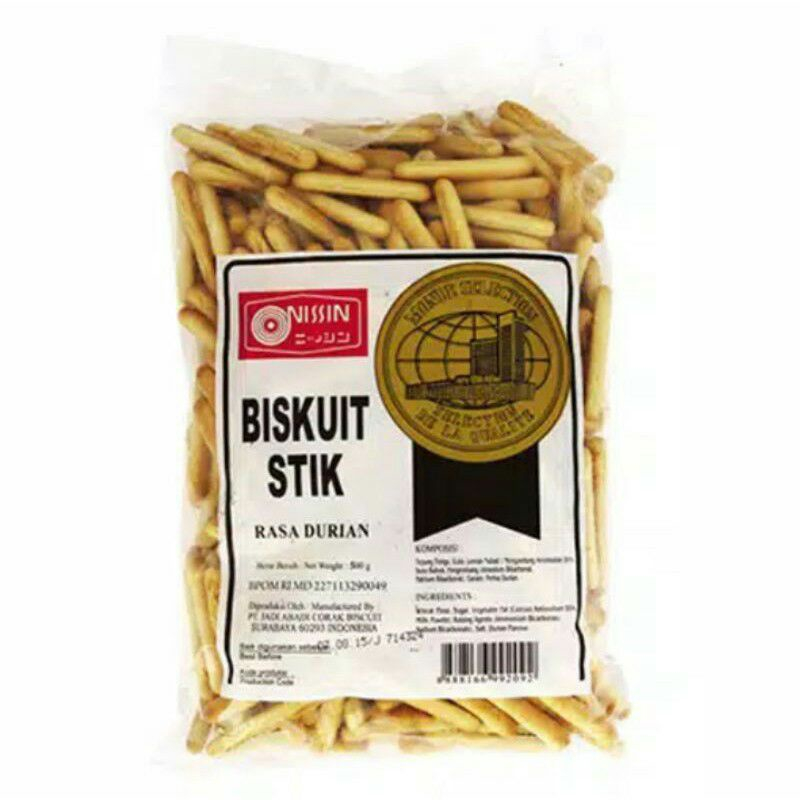 Jual NISSIN BISCUIT STIK RASA DURIAN / SUSU KEMASAN 300GR | Shopee ...