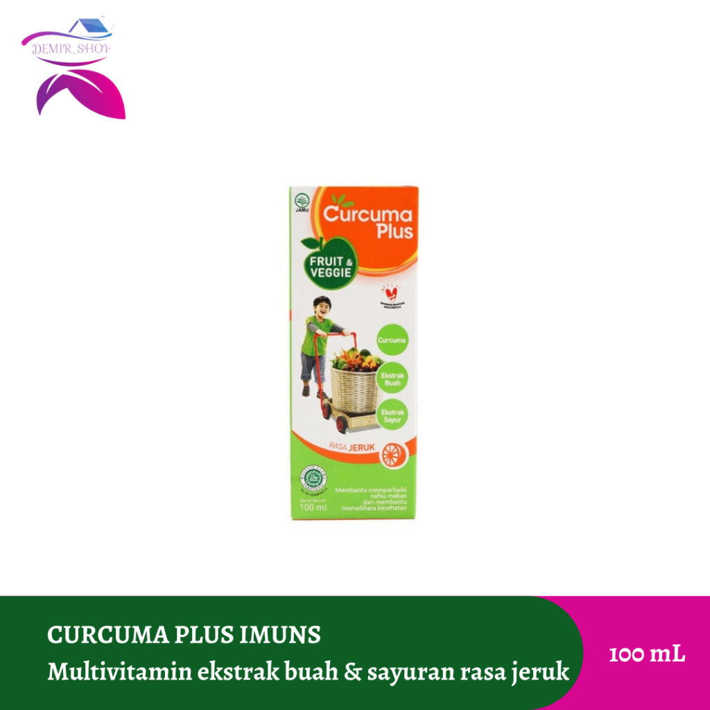 Jual Curcuma Plus Fruit & Veggie Jeruk Sirup 100 ml | Shopee Indonesia