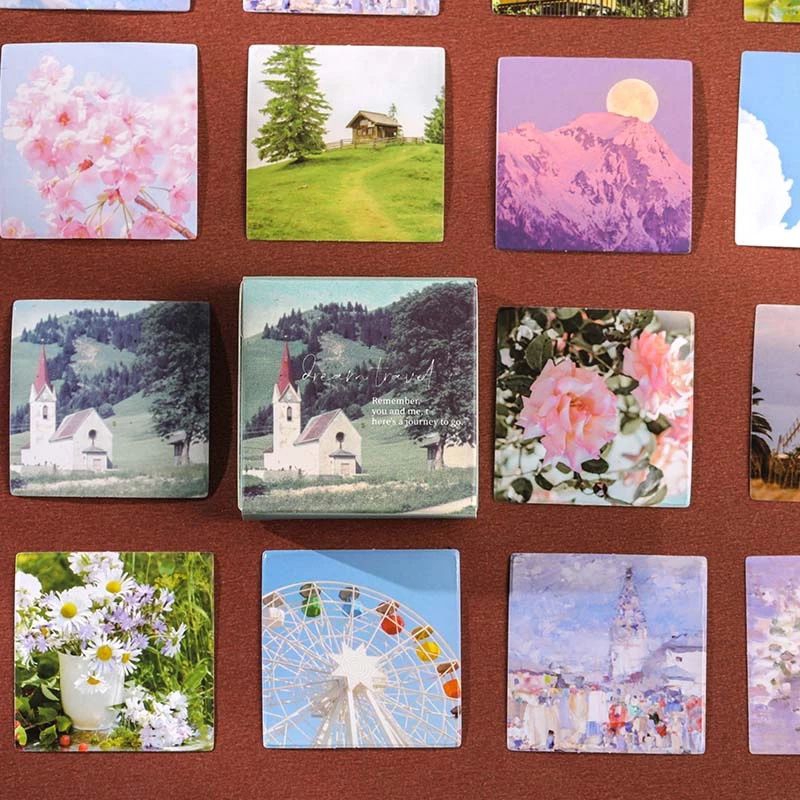Jual STIKER DECO AESTHETIC DREAM TRAVEL ISI 46 PCS/BOX | Shopee Indonesia