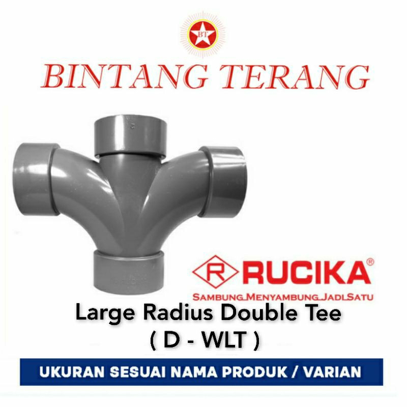 Jual Large Radius Double Tee Y 2" D Rucika / Double Tee Way TY / WLT Dobel Tee Y / Cross Tee PVC ...