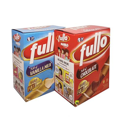 Jual Fullo Wafer Roll Rasa Chocolate/Vanilla 1 Box Isi 24 pcs | Shopee ...