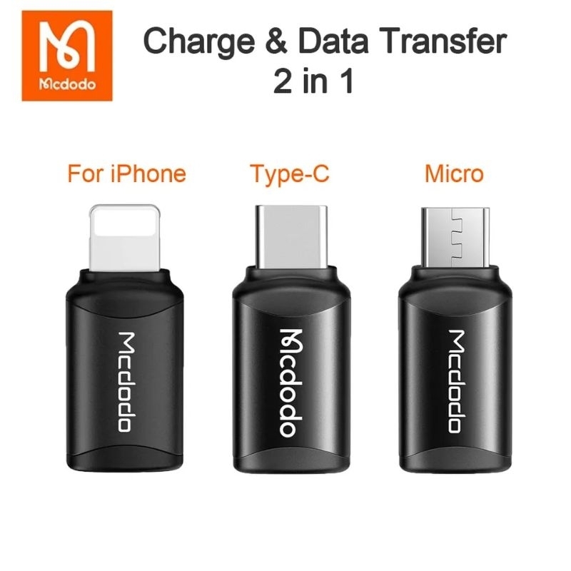 Jual MCDODO Adapter Converter Type C Micro USB Lightning Connector ...