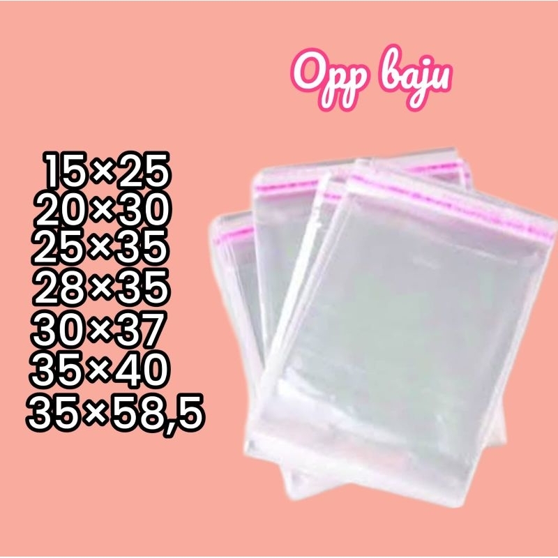 Jual Plastik Bening Packing Baju Opp ukuran 28×35 (±100pcs) | Shopee ...