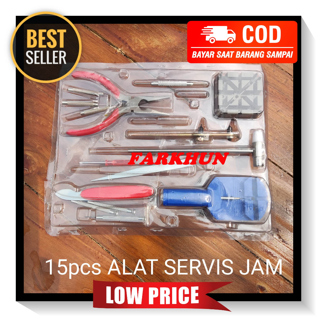 Jual PAKET KOMPLIT LENGKAP 15 PCS ALAT SERVIS JAM TANGAN WATCH TOOLS ...