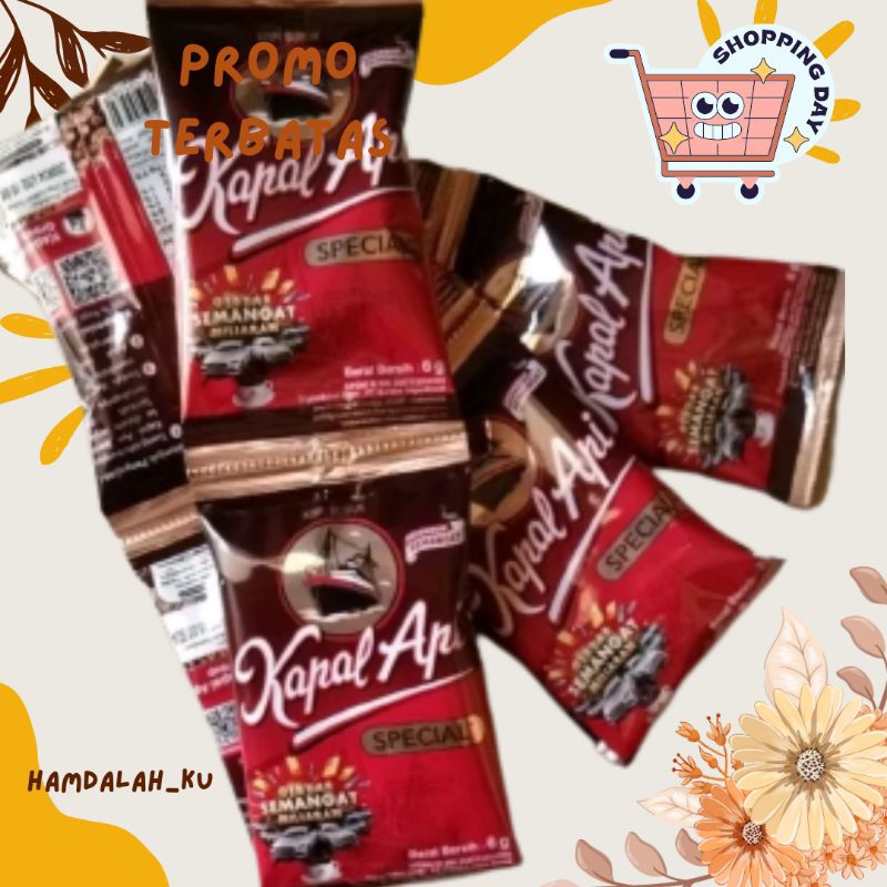 Jual kopi Kapal api bubuk kemasan 6gr renceng isi 10 sachet | Shopee ...