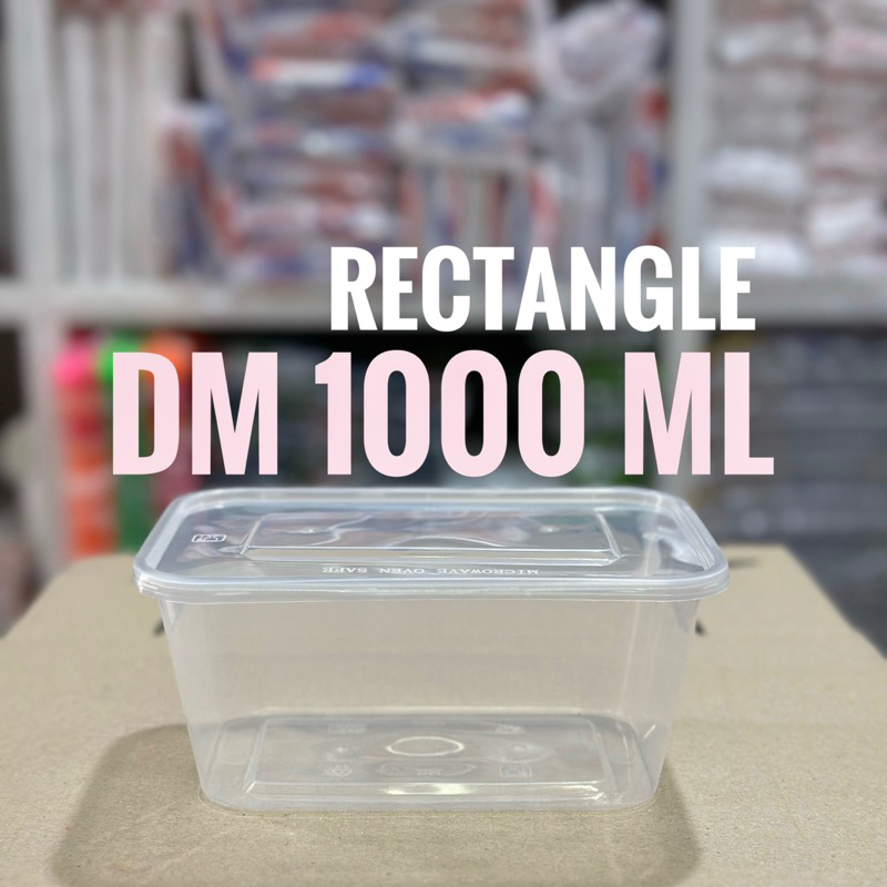 Jual THINWALL KOTAK DM 1000 ML REC (persegi panjang) - 25 PCS | Kotak ...