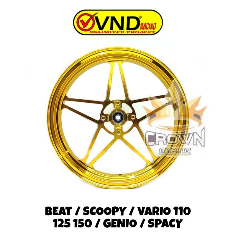 Jual Velg VND Vspeed V Speed V-Speed Bintang V1 Gen 1 Ring 14 Beat / Scoopy / Genio / Spacy ...