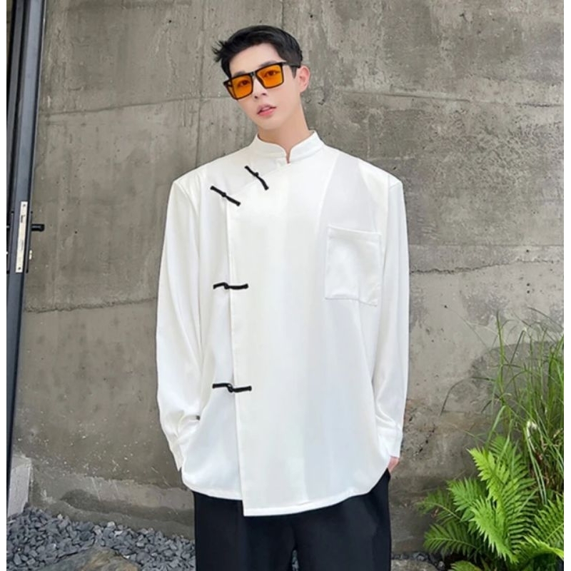 Jual Cheongsam Men Style Long sleeve | Shopee Indonesia