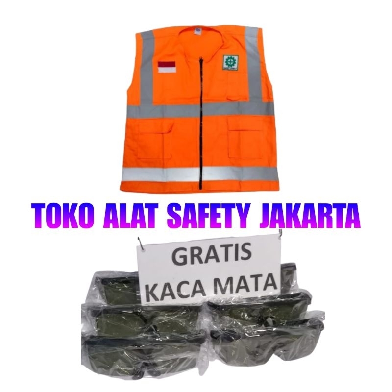 Jual Rompi drill Gratis logo safety first dan Kacamata, Jual Rompi ...