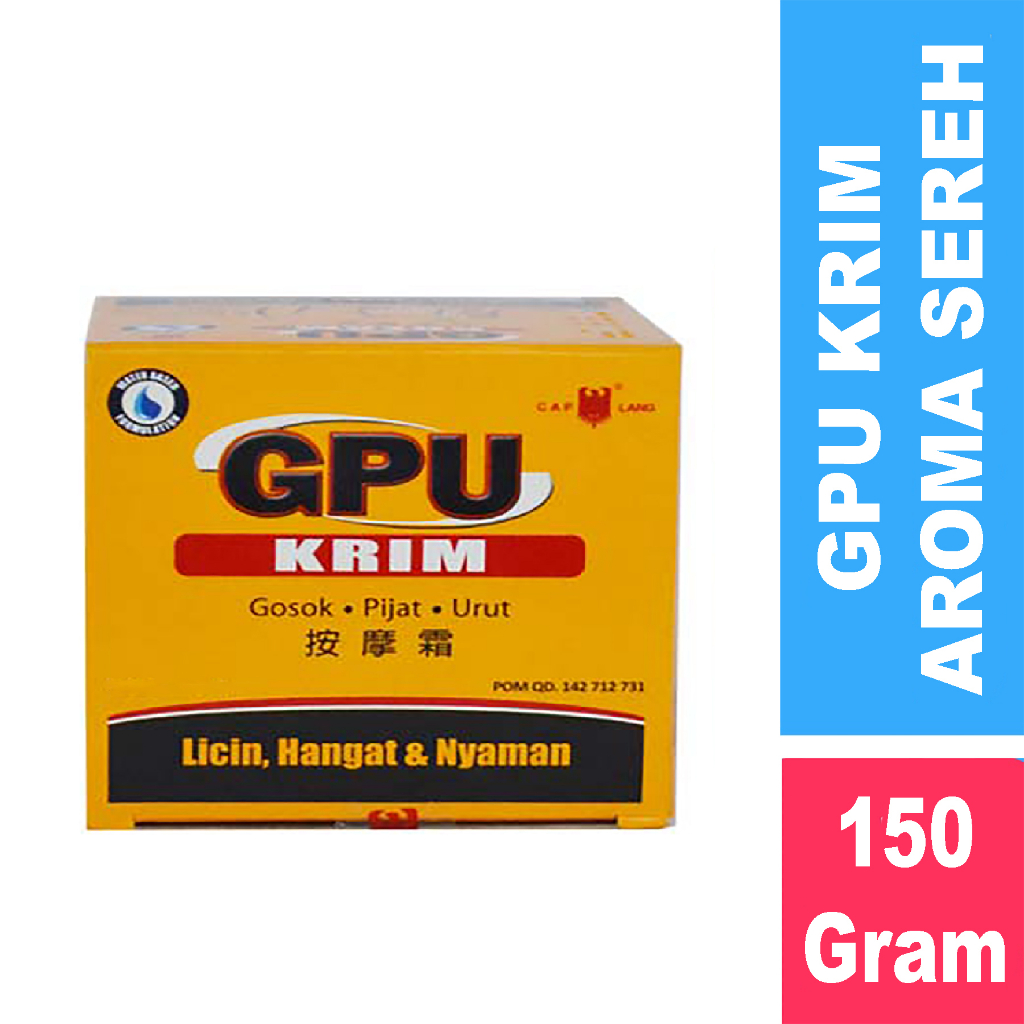 Jual Krim Gpu-Cream Gpu 60 Gr / 120 /150 Gr -Cream Pijat urut - Gpu ...