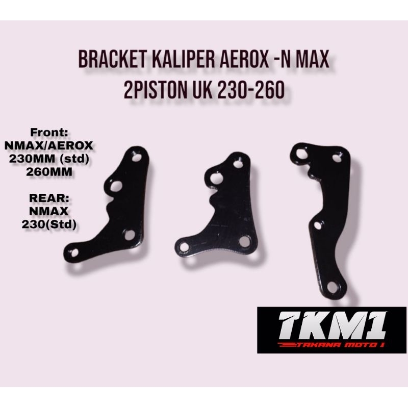 Jual Brecket Kaliper Aerox Nmax 2piston Nissin samurai Disc 230-260 MM/ Brecket disc Kaliper std ...