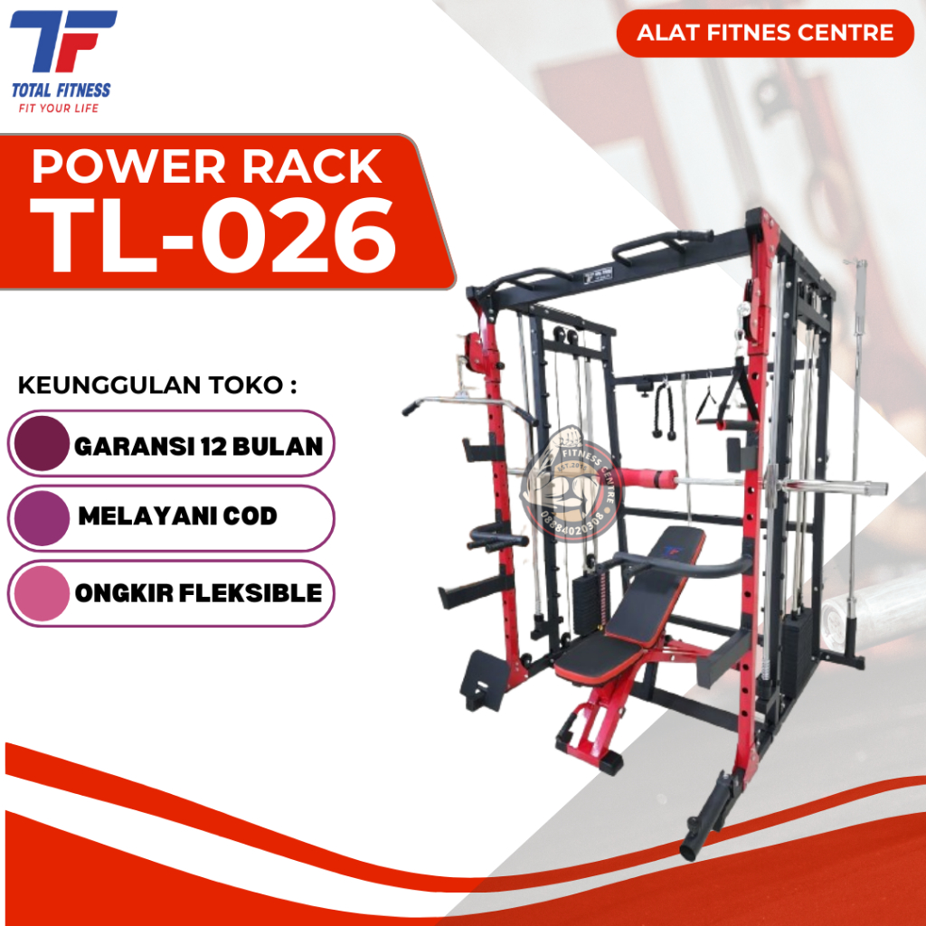 Jual Alat Fitness Multi Power Rack Total Fitness TL 026 Alat Olahraga ...